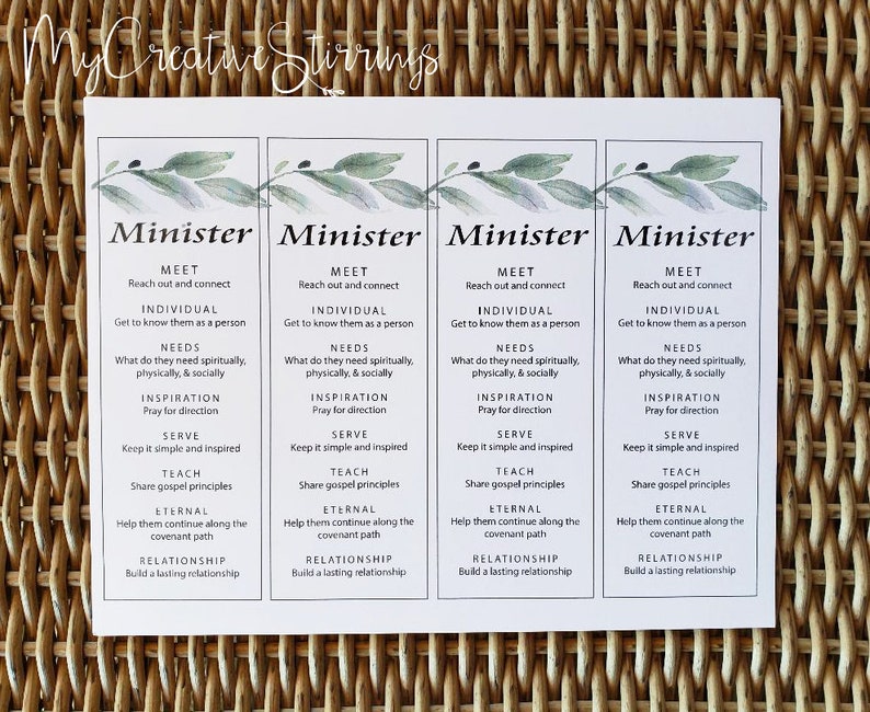 Ministering Bookmarks (5 Designs)- PDF - Etsy