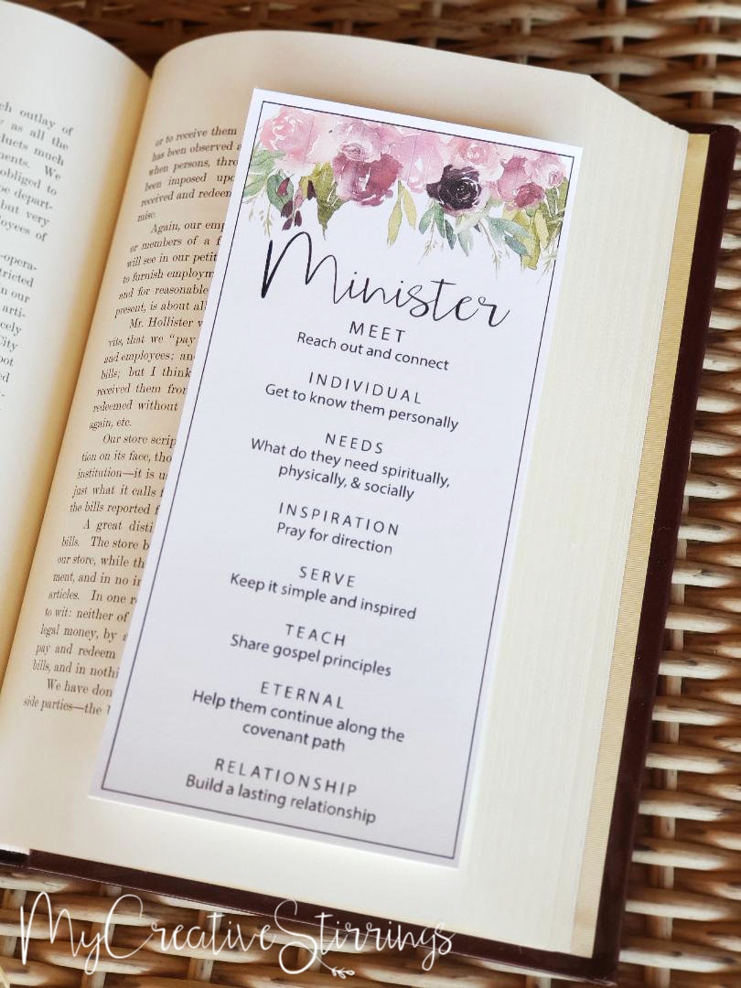 Ministering Bookmarks (5 Designs)- PDF - Etsy