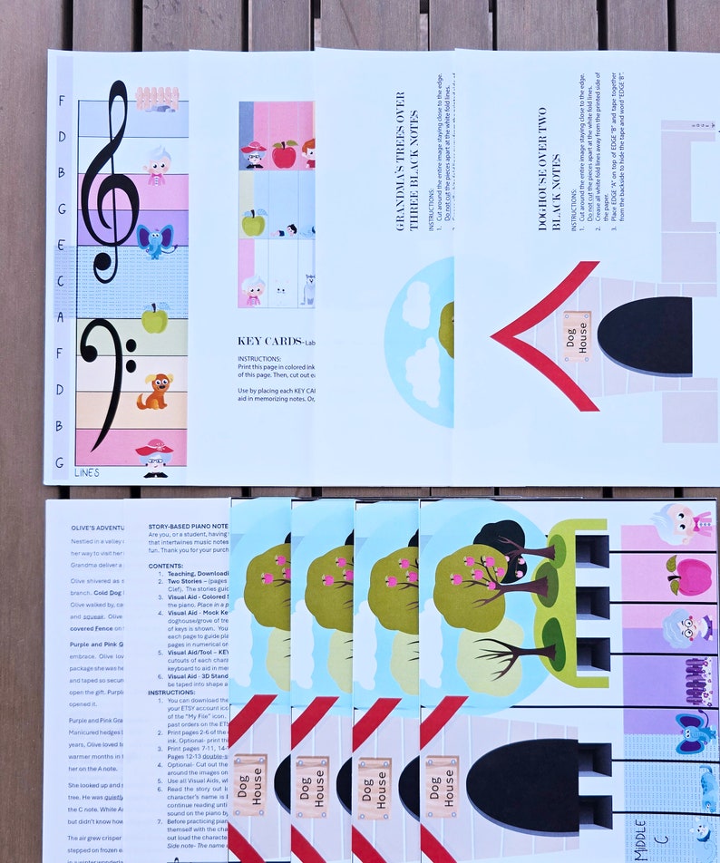 Story-based Piano Notes- Learning Music Through Story and Color- PDF - Etsy