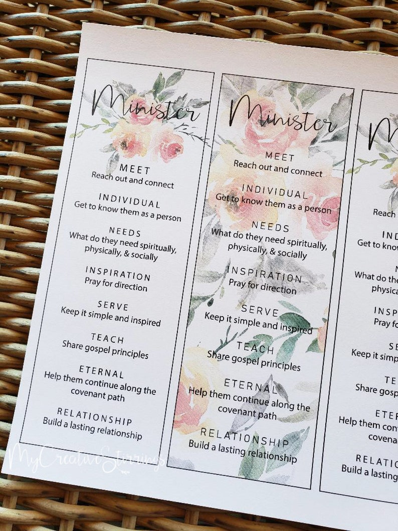 Ministering Bookmarks (5 Designs)- PDF - Etsy