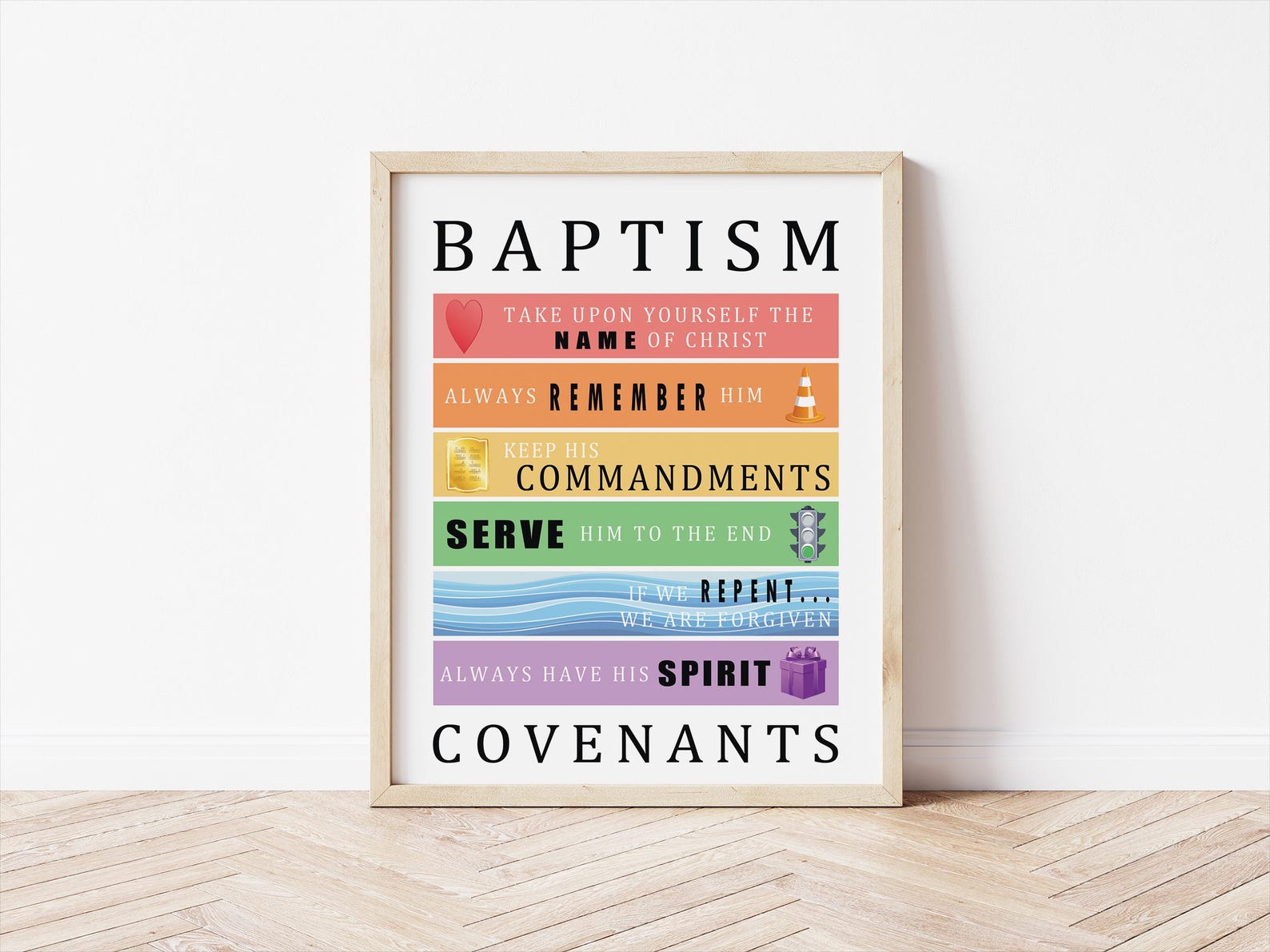 Digital Baptism Poster or Picture -ENGLISH- Pdfs and Pngs - Etsy