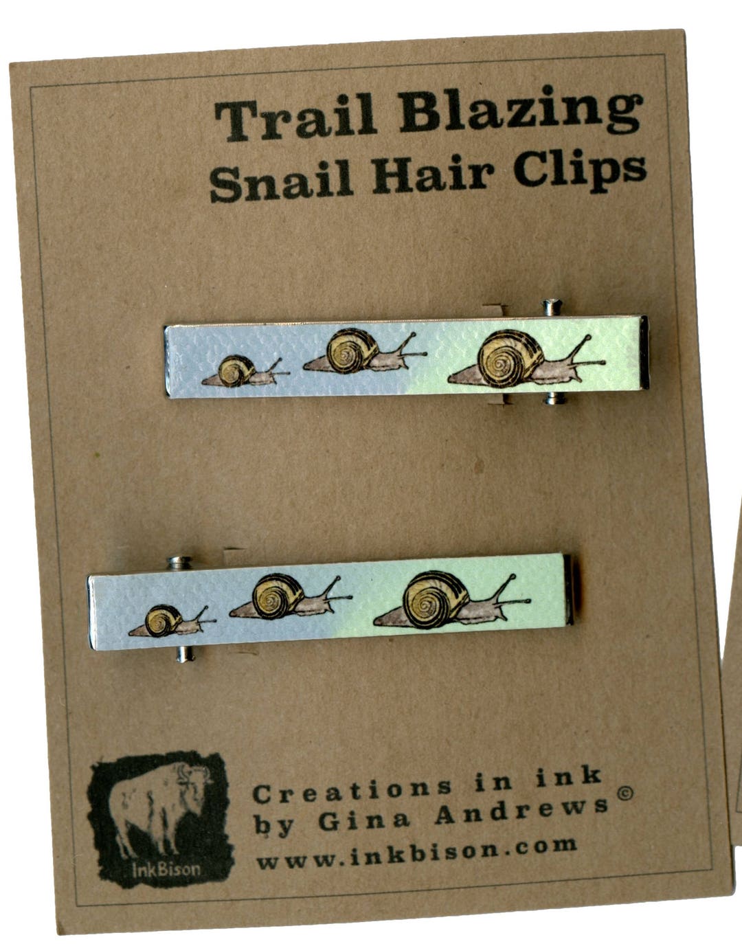 Snail Hair Clip Snail Gift Snail Lovers Snail Hair Clips Trail Blazing ...