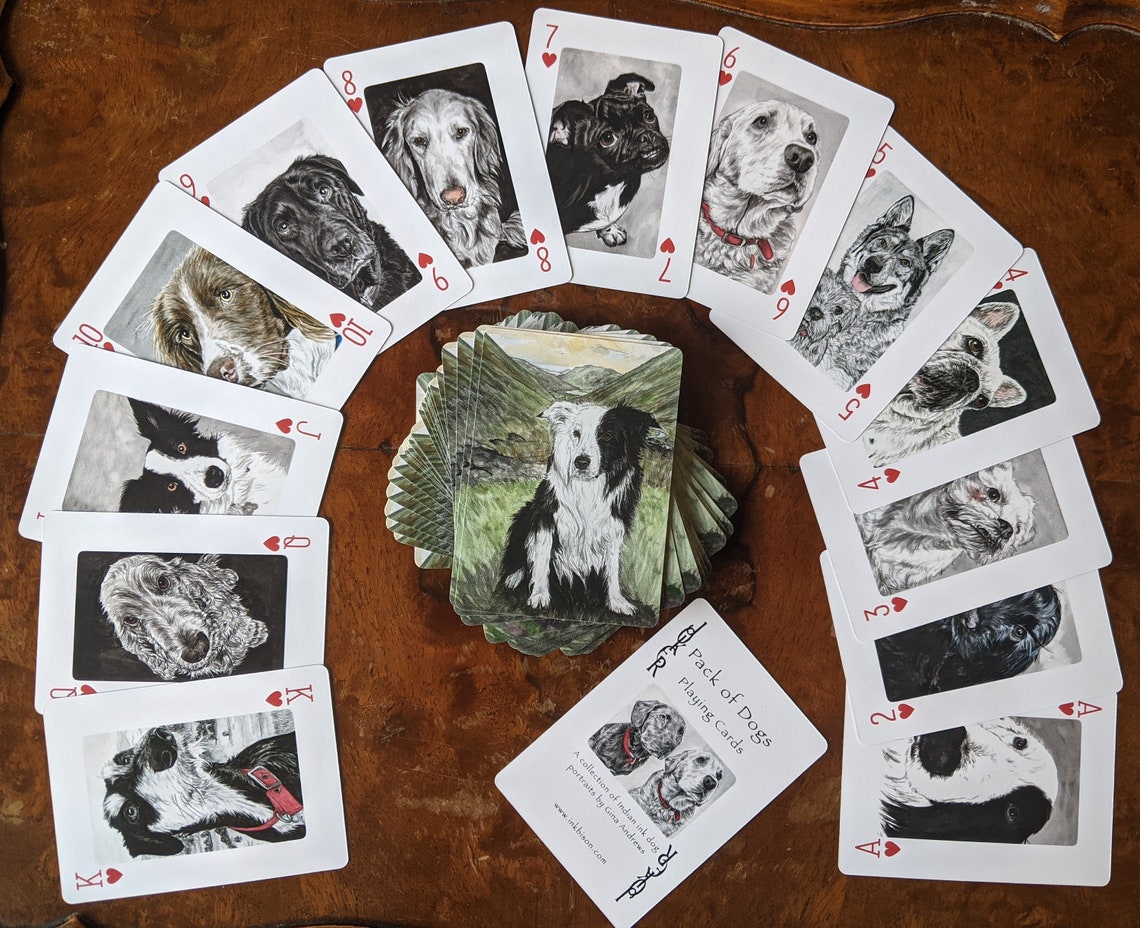 Dog Playing Cards Pack of Dogs Playing Cards Dog Lover Gift - Etsy UK