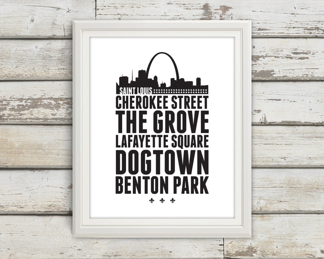 St. Louis Custom Poster, St. Louis Streets, STL, St. Louis, Saint Louis ...