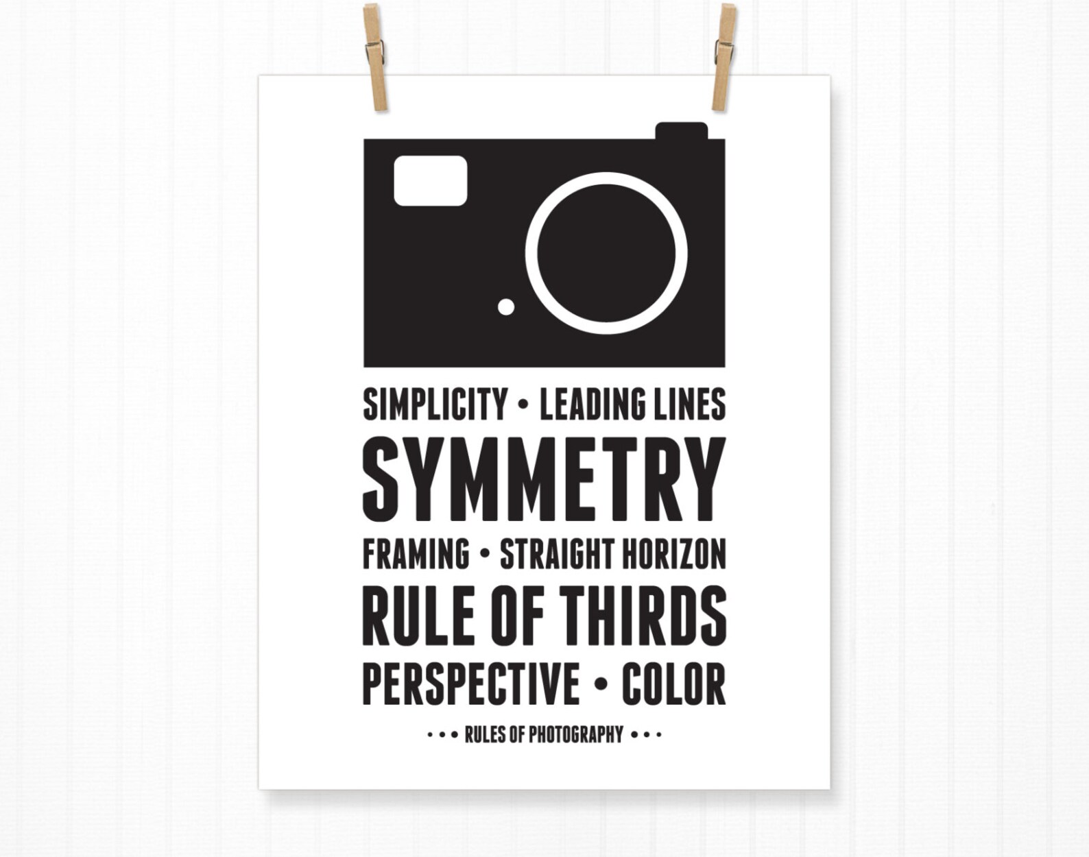 The Rules of Photography Print, Camera Print, Camera Art, Typography ...