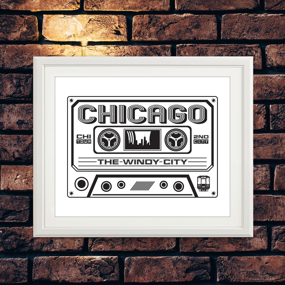Chicago Cassette Print Chicago Music Art Chicago Music | Etsy