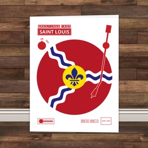 St. Louis Record Player Card, Greetings From Saint Louis, STL, St Louis ...