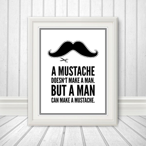 Mustache Poster - Etsy