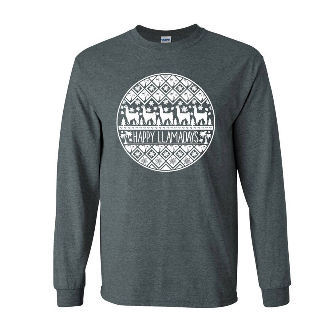 Happy Llamadays, Llama Shirt, Funny Christmas Shirts, Funny Llama ...