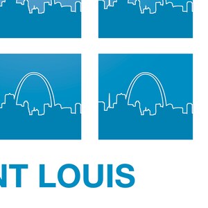 St. Louis Skyline, Abstract Print, STL, Saint Louis, Saint Louis Print ...
