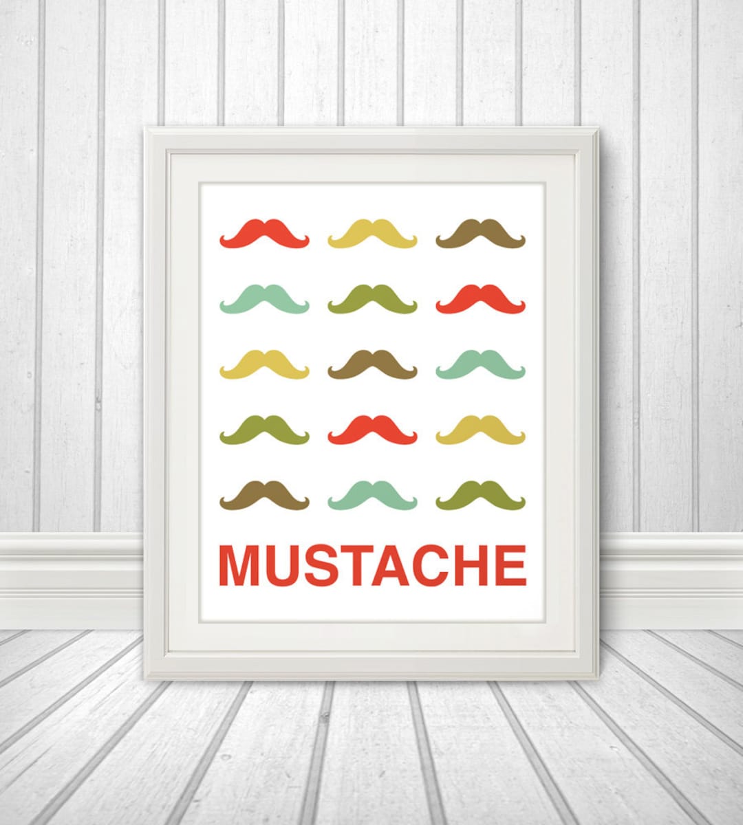 Mustache Print Poster, Mid Century Art, Quote Print, Mustache Art ...