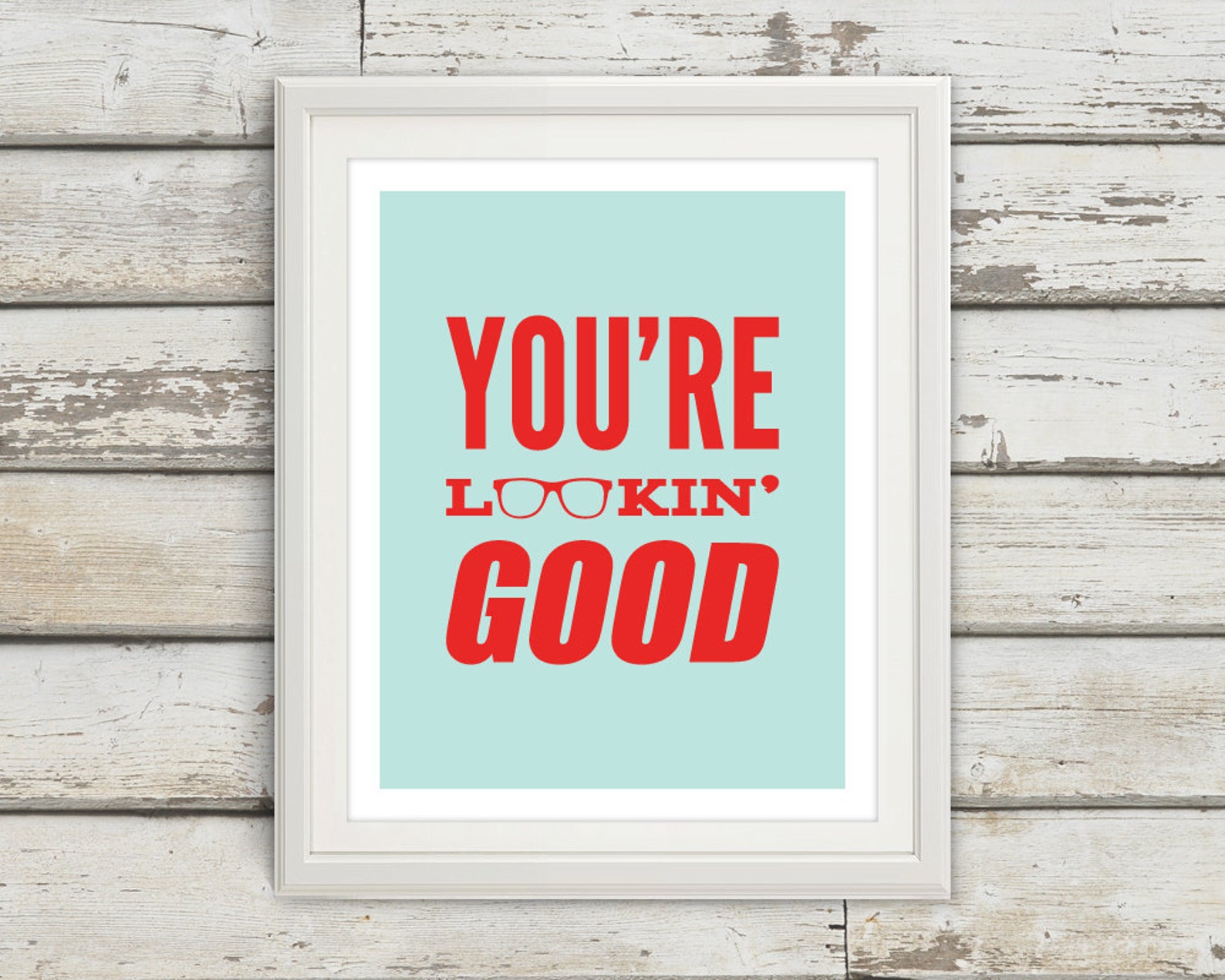 You're Lookin' Good Typography Glasses Pop Art | Etsy