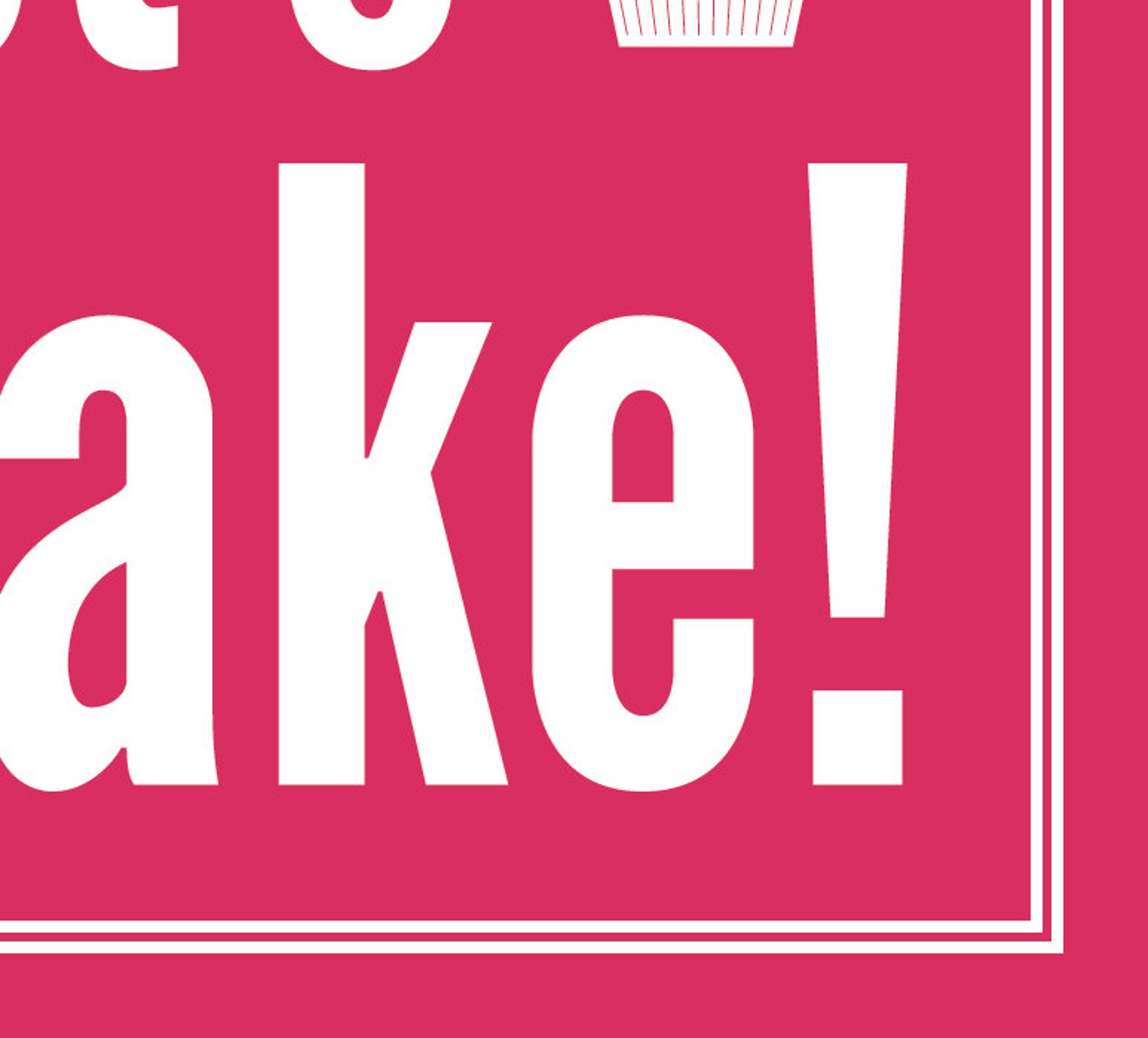 Let's Bake Cupcake: Kitchen Print, Kitchen Art, Kitchen Poster, Custom ...