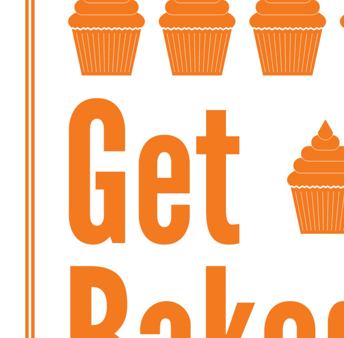 Get Baked: Kitchen Print Kitchen Art Kitchen Poster Custom - Etsy