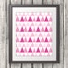 Abstract Pink Triangles, Triangle Print, Triangle Art, Triangle Poster ...