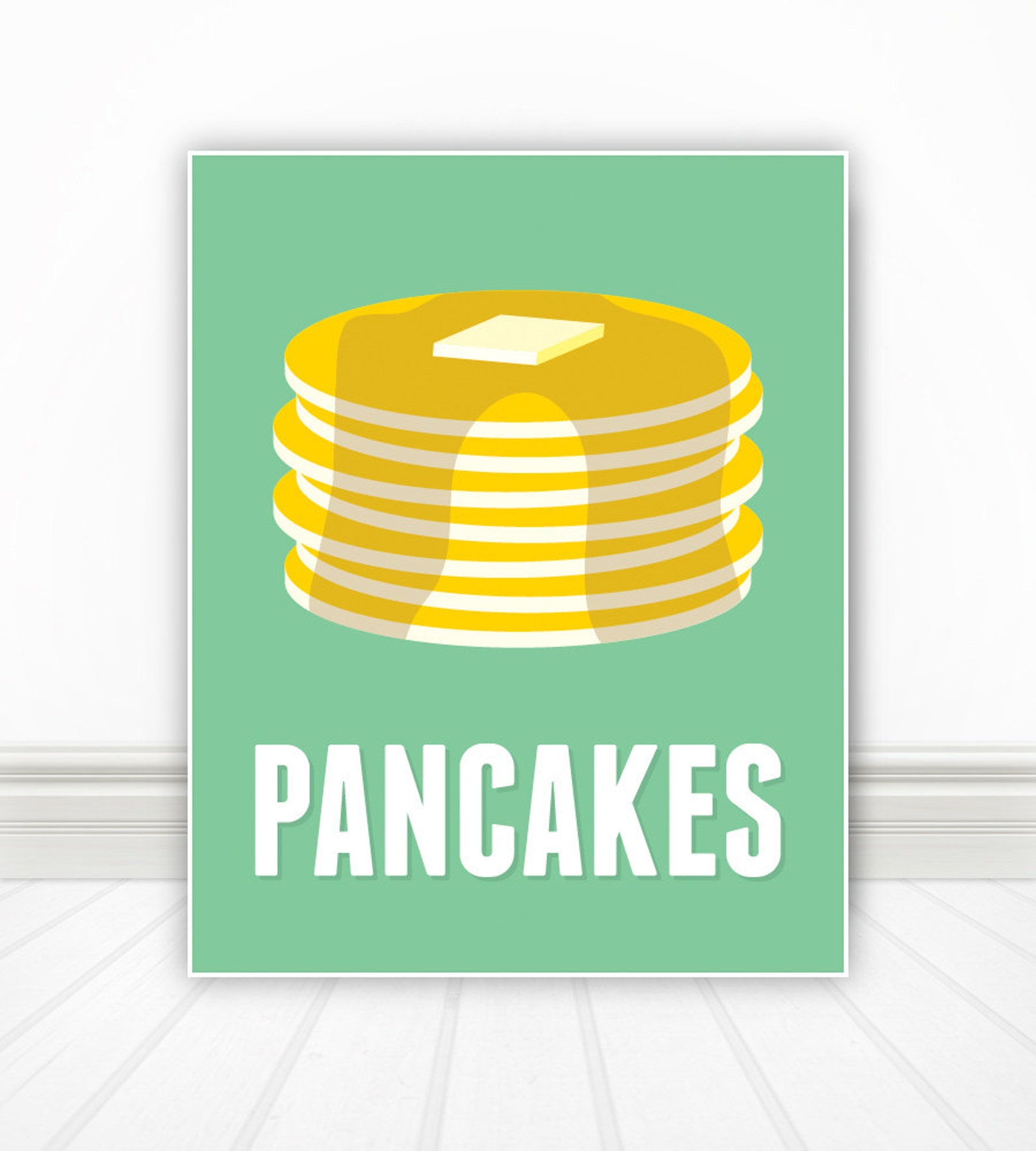 Pancakes Pancakes Print Breakfast Sign Breakfast Art | Etsy