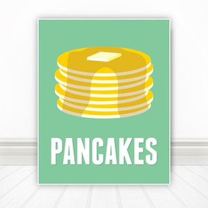 Pancakes, Pancakes Print, Breakfast Sign, Breakfast Art, Kitchen Print ...