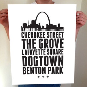 St. Louis Custom Poster, St. Louis Streets, STL, St. Louis, Saint Louis ...