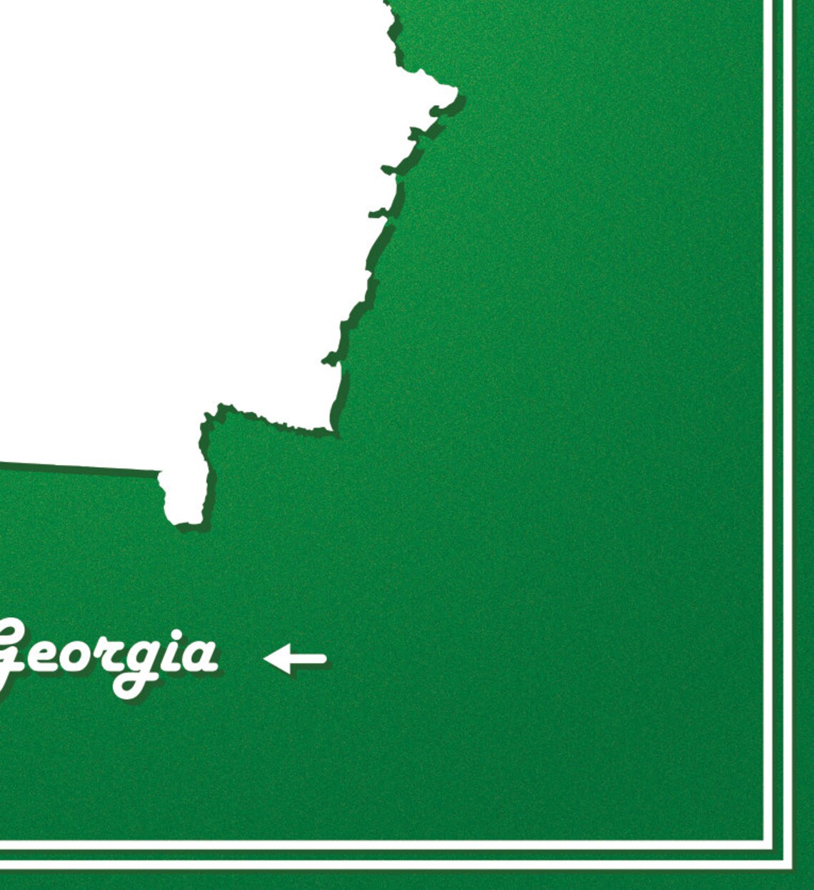 Georgia - Home is Where the Heart is - Georgia Custom State Print - Etsy