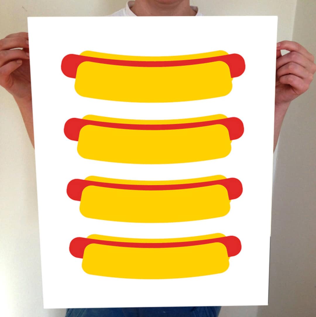 Hot Dogs! Hot Dog Print, Hot Dog Art, Hot Dog, Hot Dog Poster, Hot Dog ...