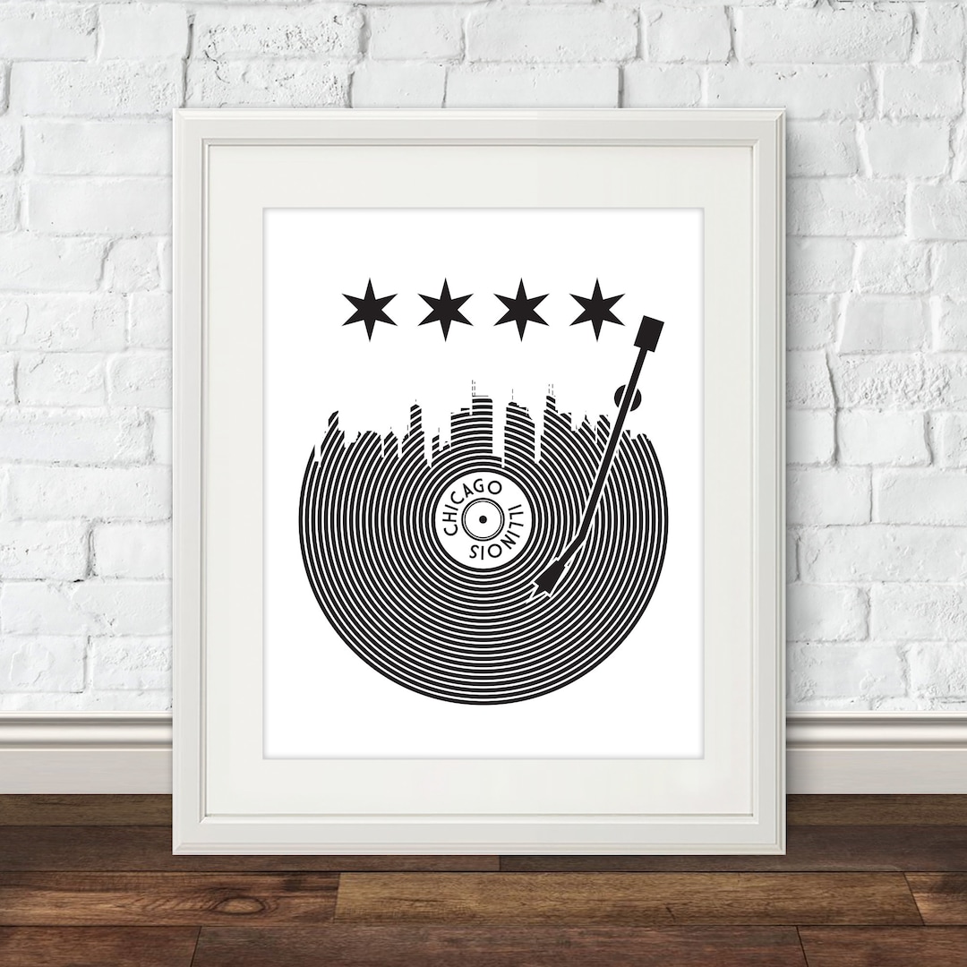 Chicago Record Print - Chicago Record, Chicago Vinyl, Chicago Wall Art ...