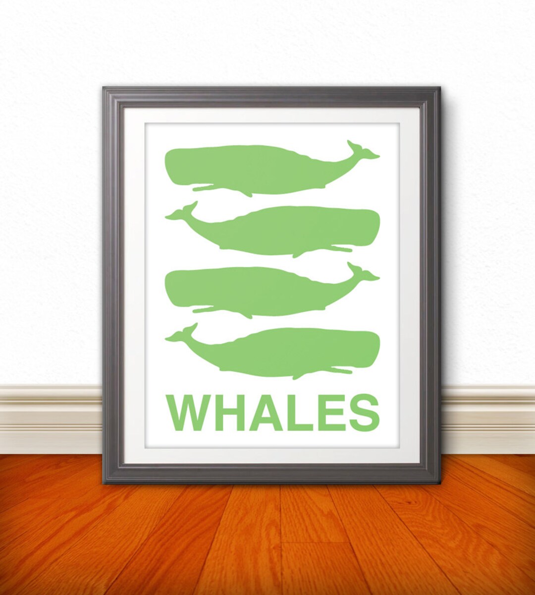 Whales: Whale Print, Whale Art, Whale Poster, Ocean Print, Kids Wall ...