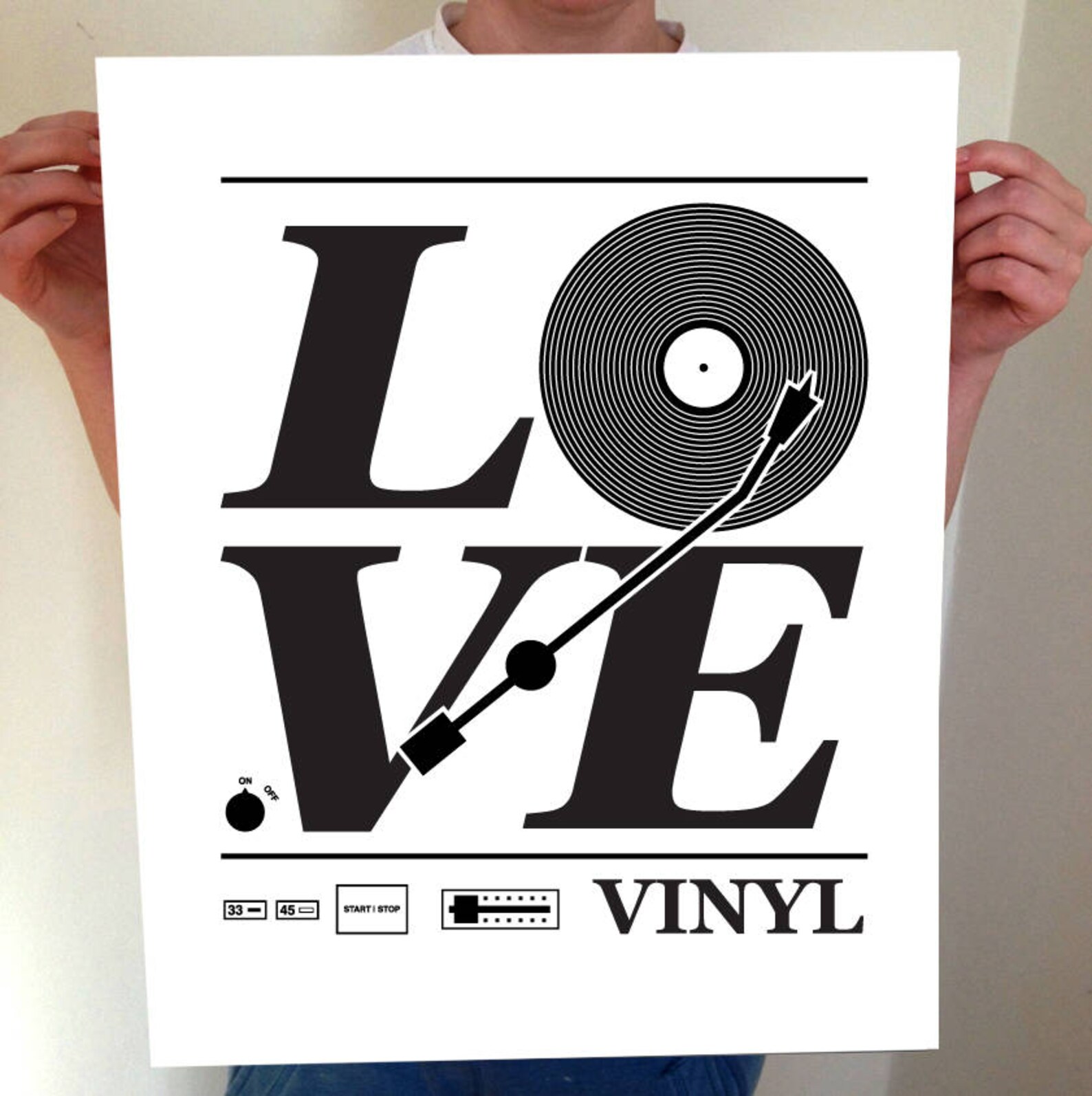 Love Vinyl, Vinyl Record Print, Vinyl Record Art, Love Print, Music ...