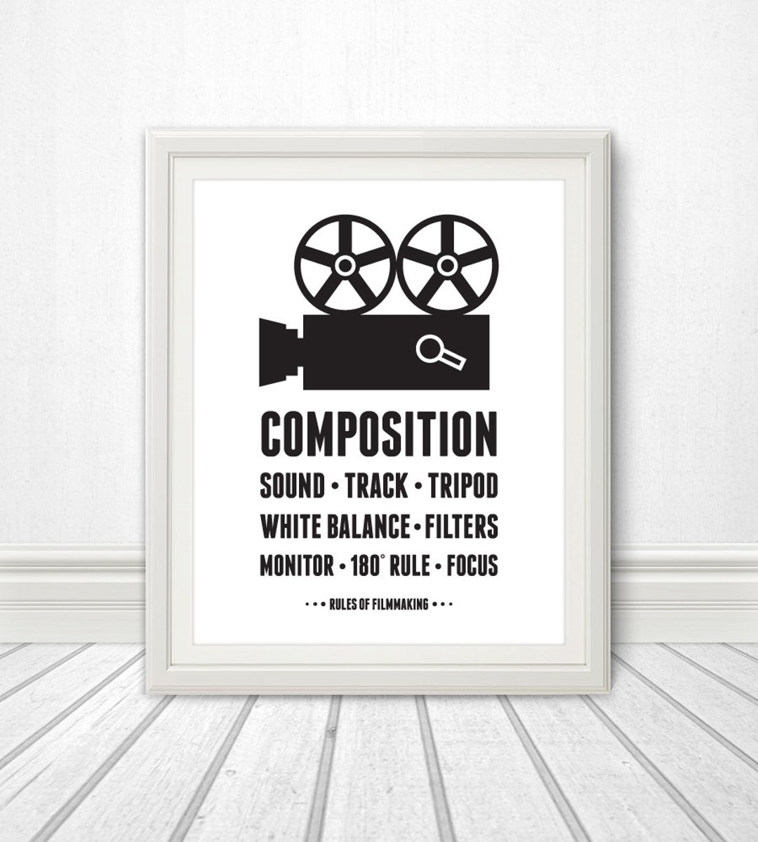 The Rules of Filmmaking Print, Camera Print, Camera Art, Typography ...