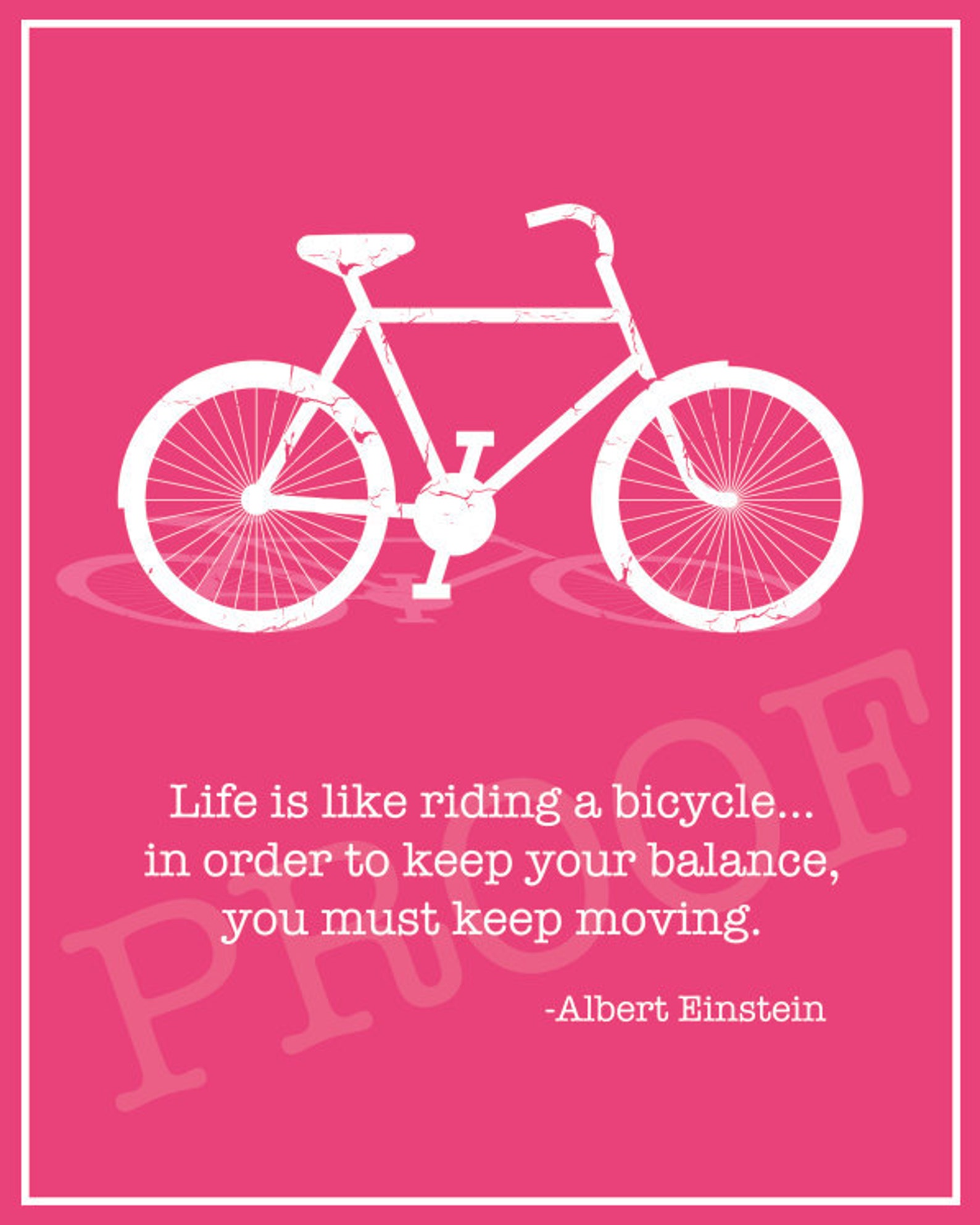 Life is Like Riding a Bicycle... Quote by Einstein. - Etsy