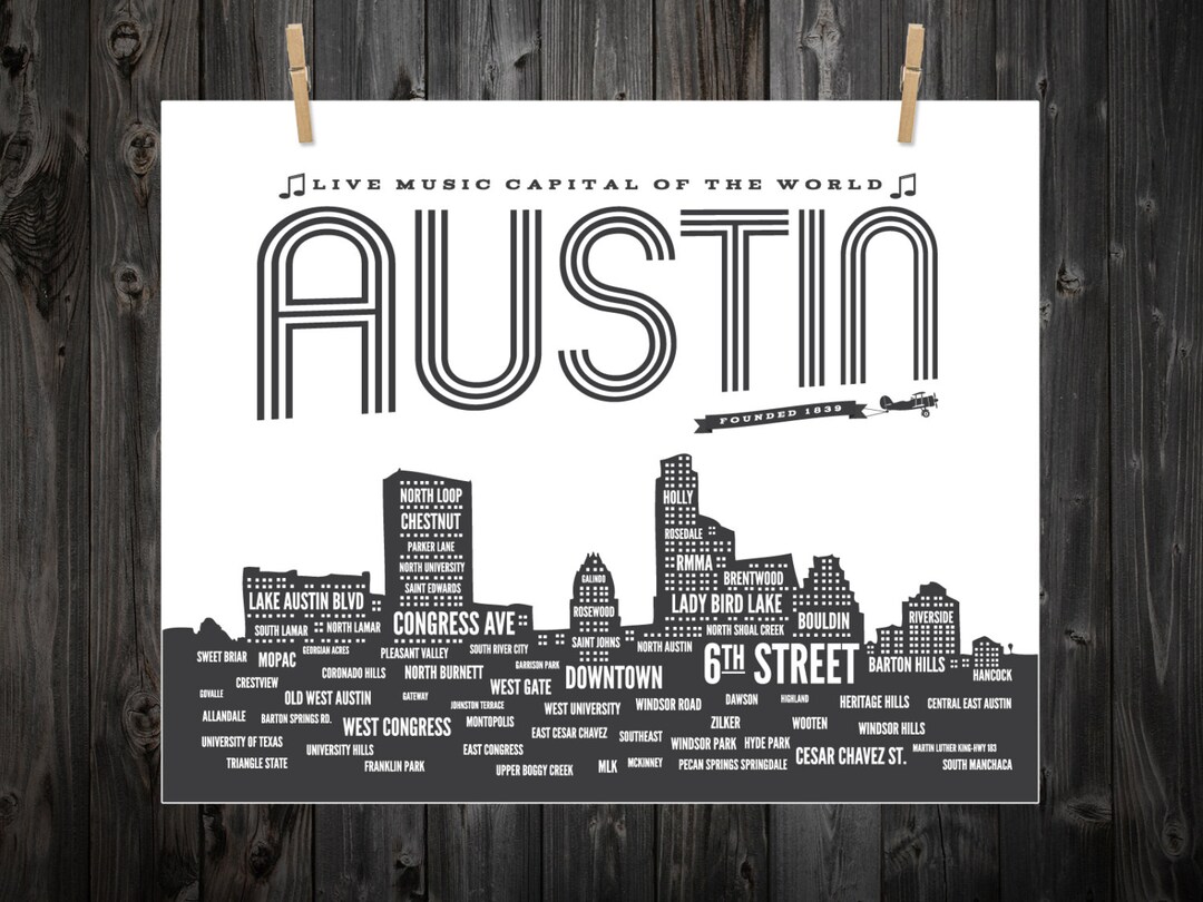 Austin, Austin Neighborhoods, Austin Skyline, Austin Texas, Austin Art ...
