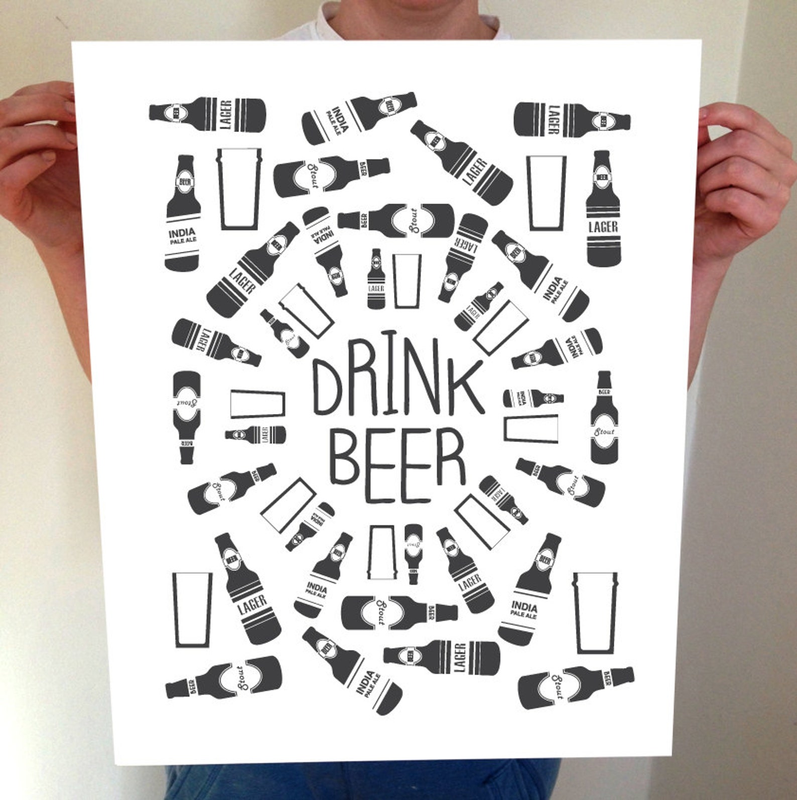Beer Beer Art Beer Print Beer Poster Home Decor Kitchen - Etsy