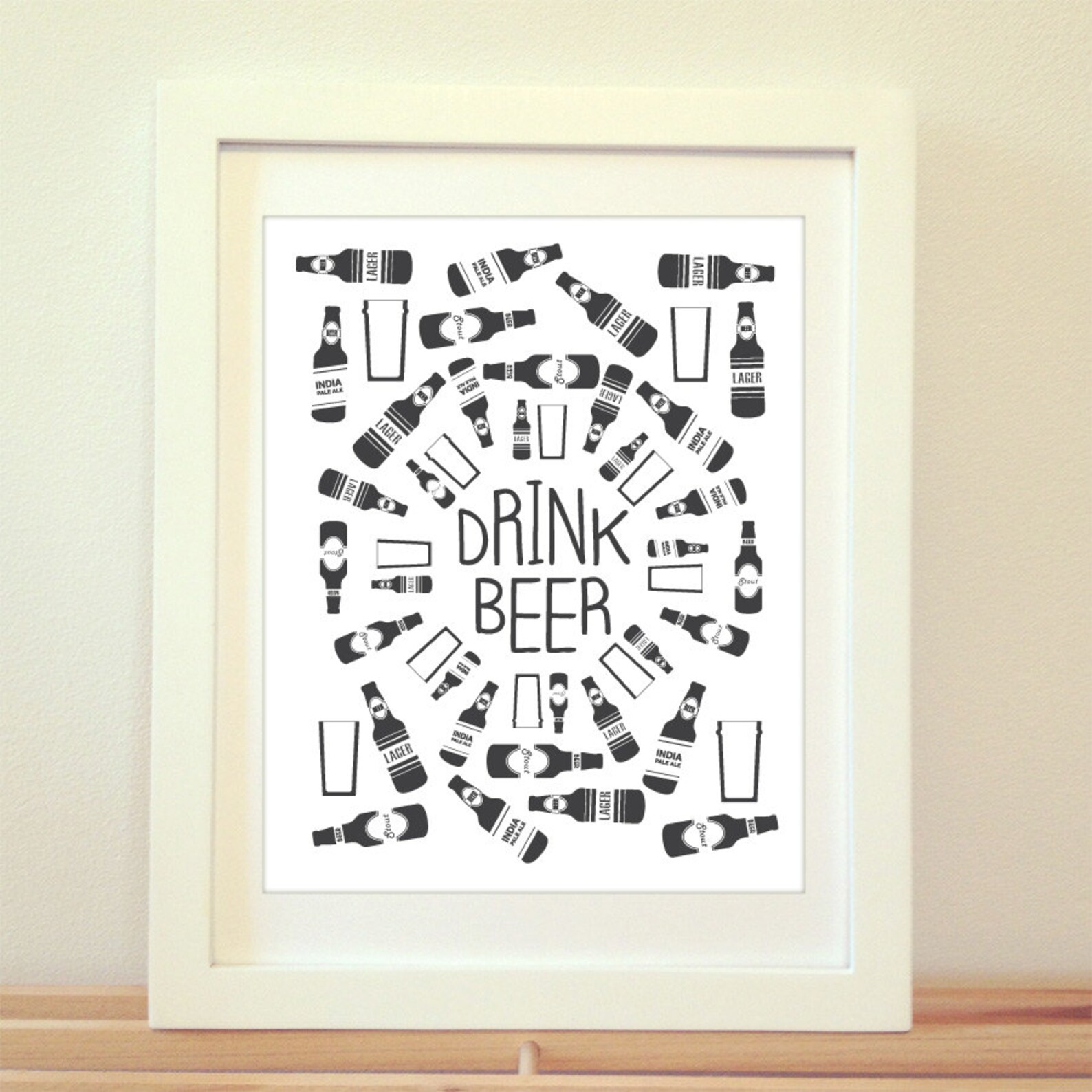 Beer Beer Art Beer Print Beer Poster Home Decor Kitchen - Etsy