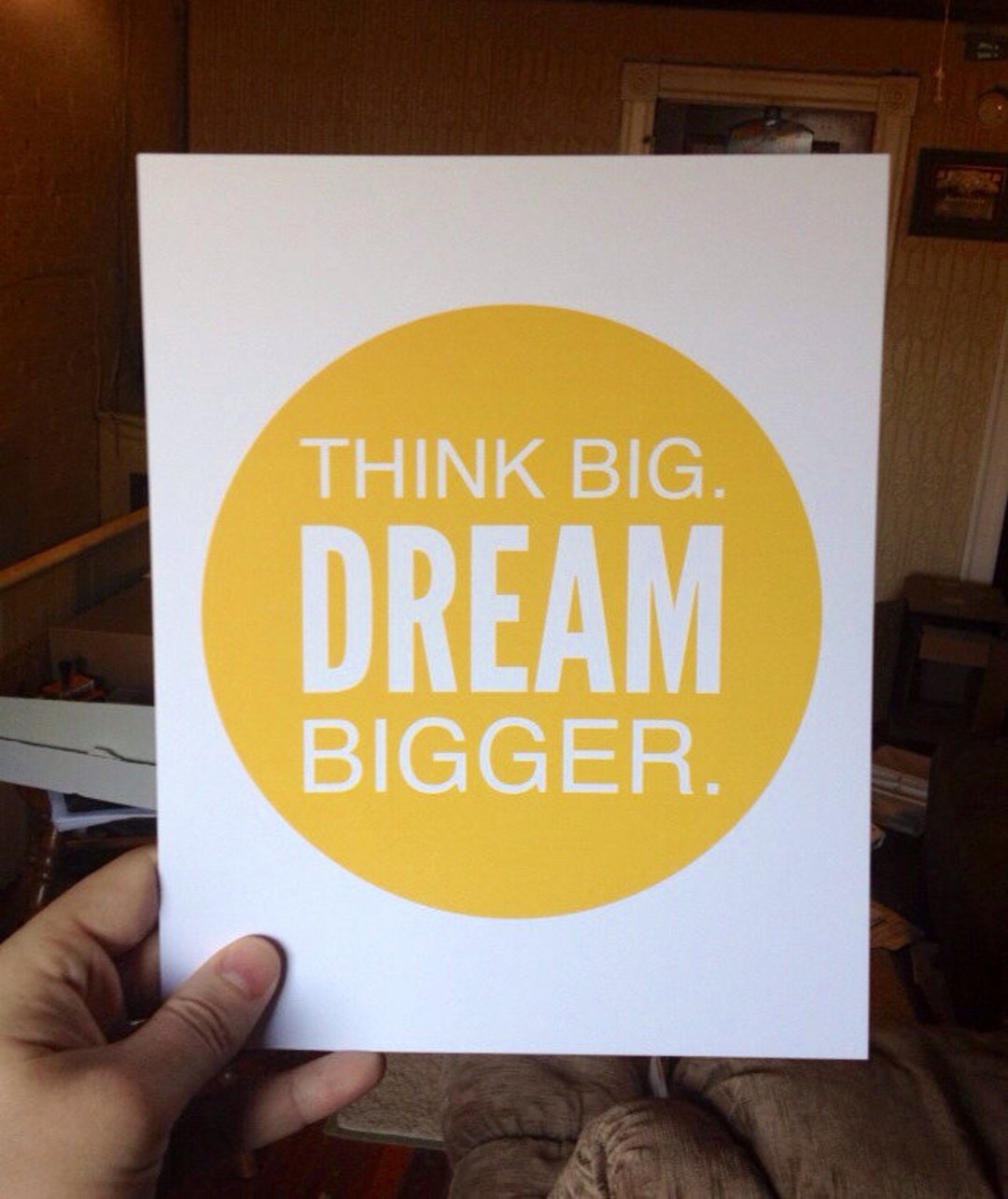 Think Big. Dream Bigger. Motivational Print, Motivational Print ...