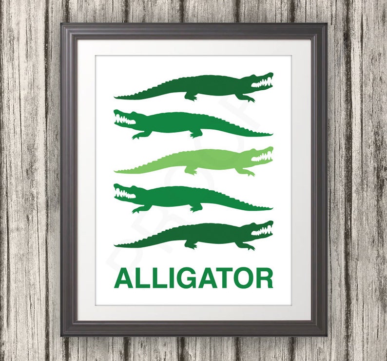 Green Alligator Nursery Print Alligator Print Alligator - Etsy