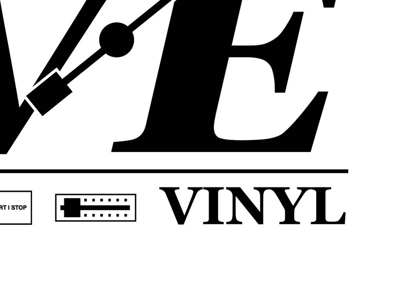 Love Vinyl, Vinyl Record Print, Vinyl Record Art, Love Print, Music ...