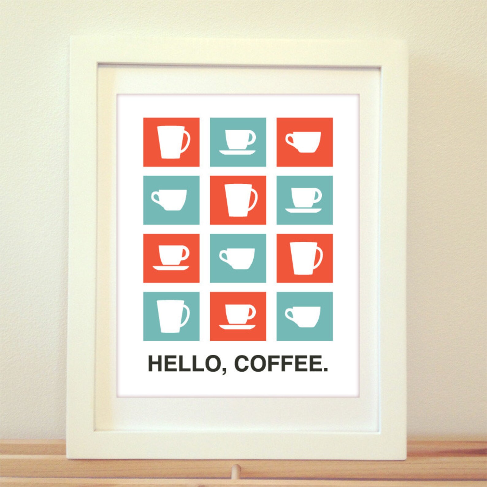 Hello Coffee Coffee Print Coffee Art Coffee Sign Kitchen | Etsy