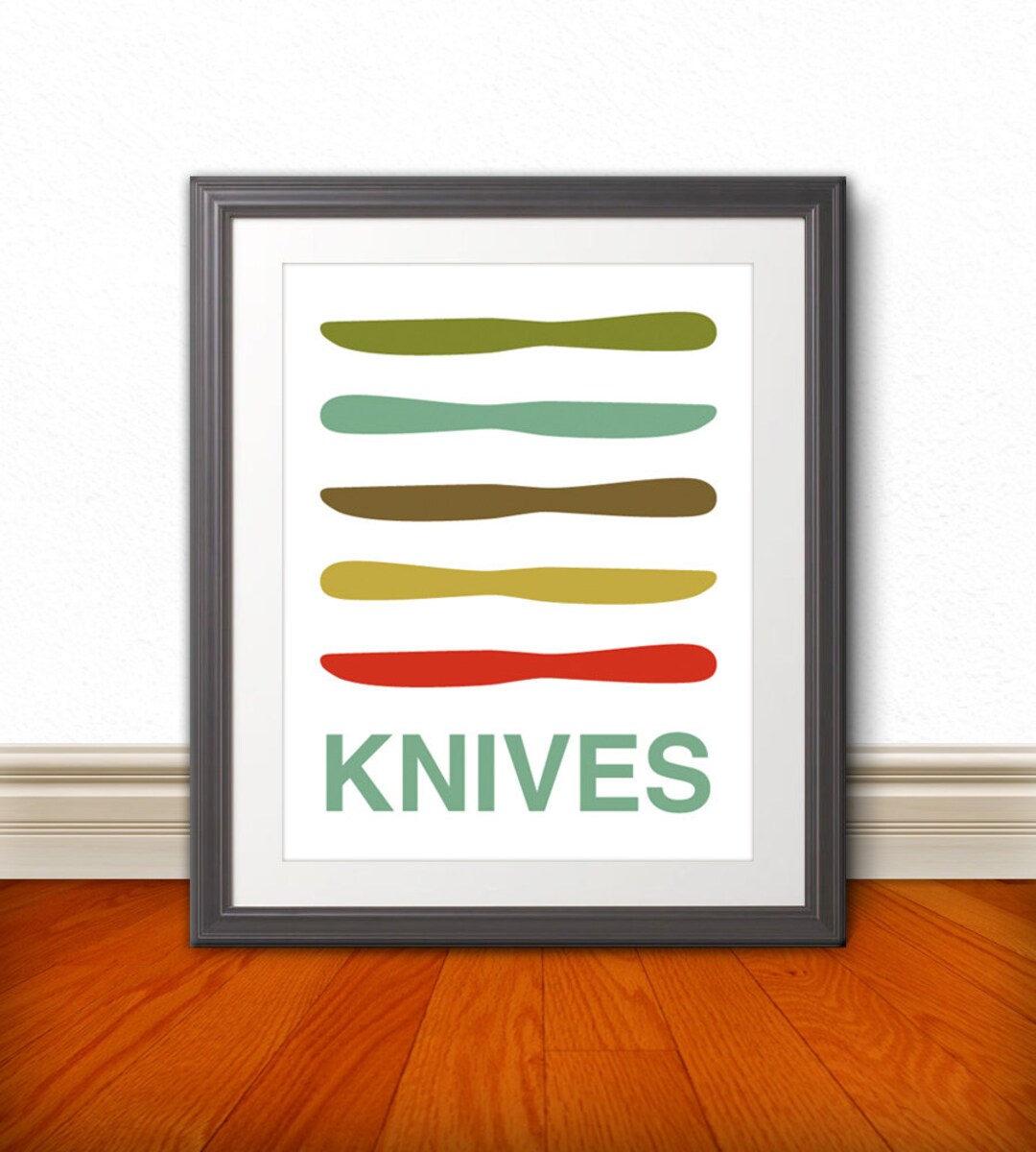 Knife, Knives Print Poster, Mid Century Art, Quote Print, Kitchen Art ...