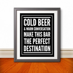 Cold Beer & Warm Conversation 11x14 Print - Etsy