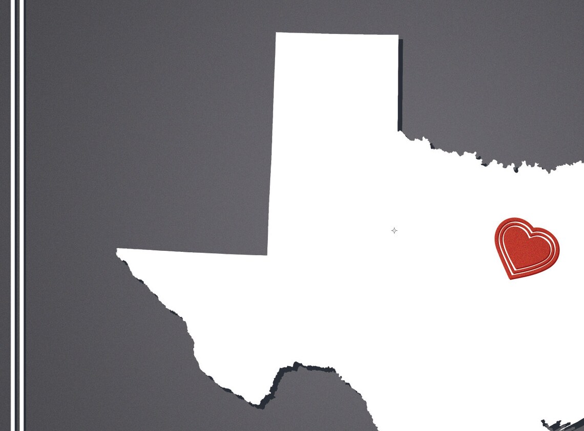 Texas Home is Where the Heart is Texas Custom State Print - Etsy