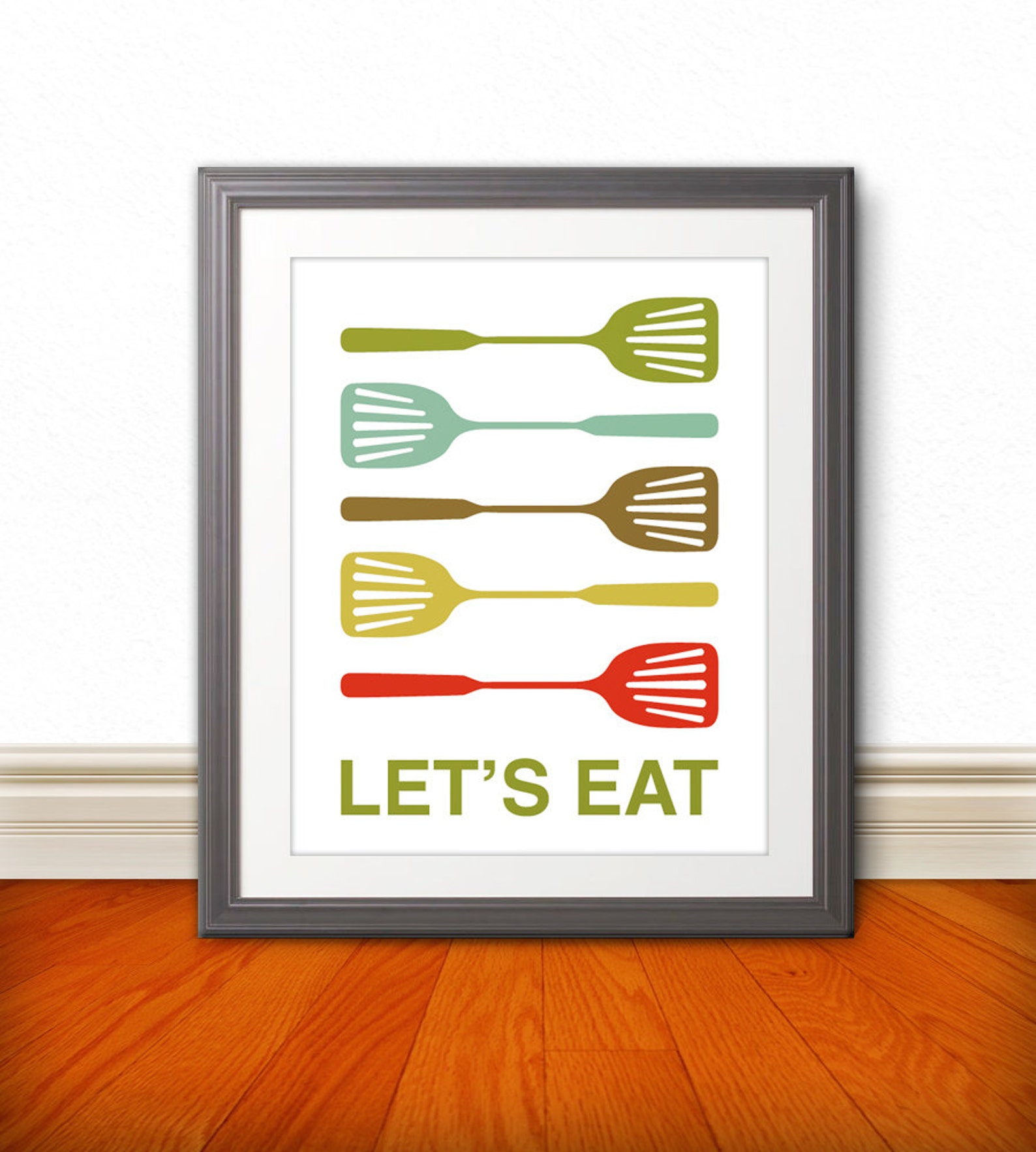 Spatula Print Poster Mid Century Art Quote Print Kitchen - Etsy