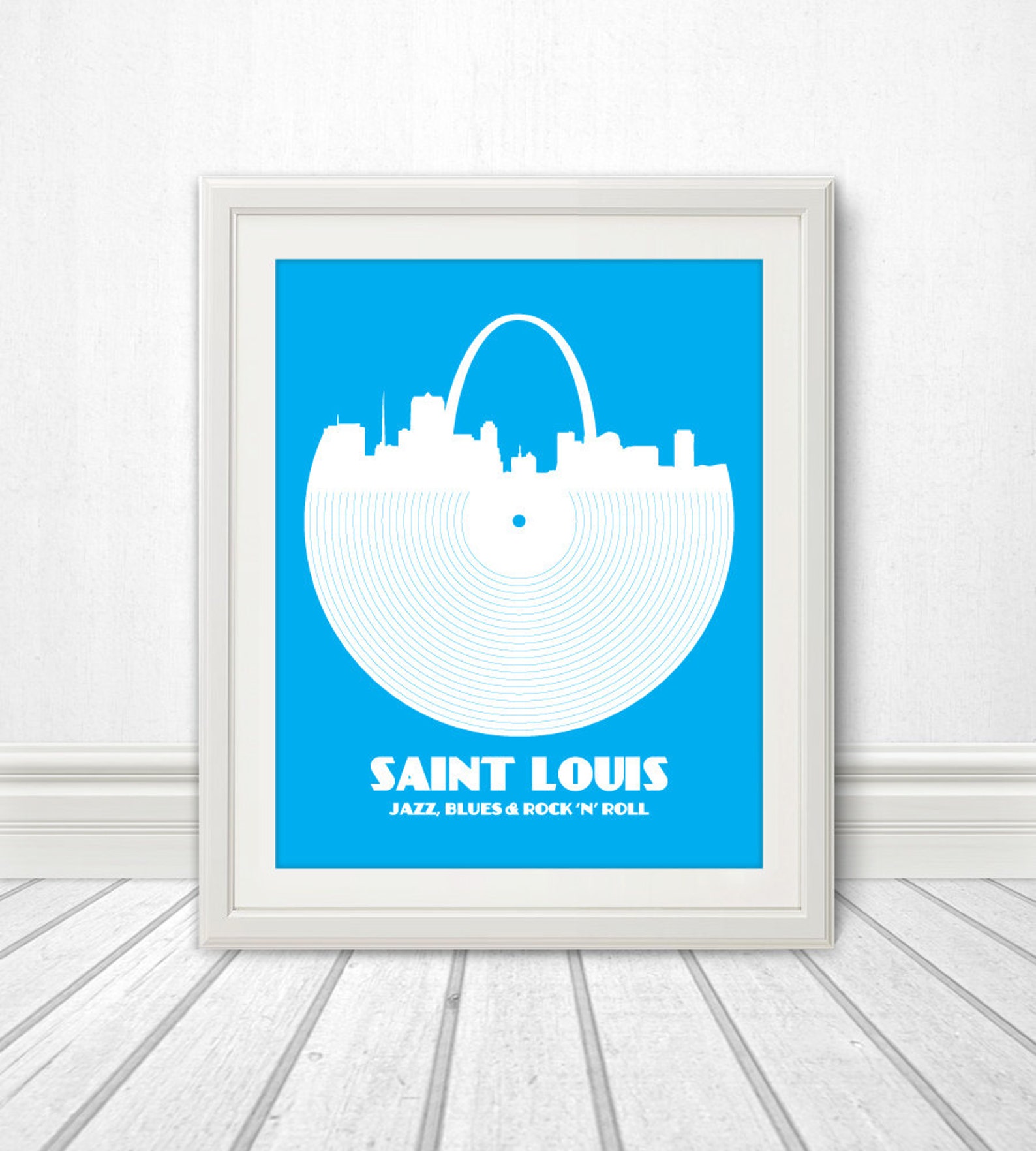 Saint Louis, Jazz, Blues and Rock 'n' Roll, Print, St Louis, St. Louis ...