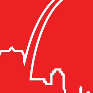 St. Louis, Missouri Custom Color Skyline Print, St. Louis Art, St ...