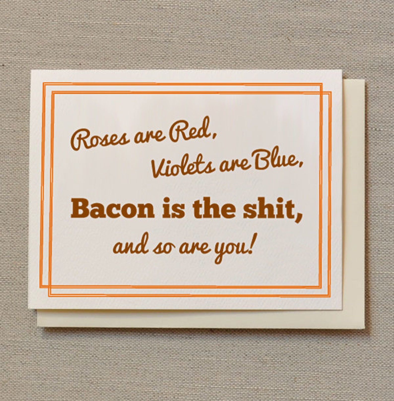 Bacon Card Greeting Card Birthday Card Bacon Greeting - Etsy