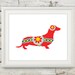 Swedish Dala Dachshund, Dachshund Art , Dachshund, Swedish Dala Horse ...