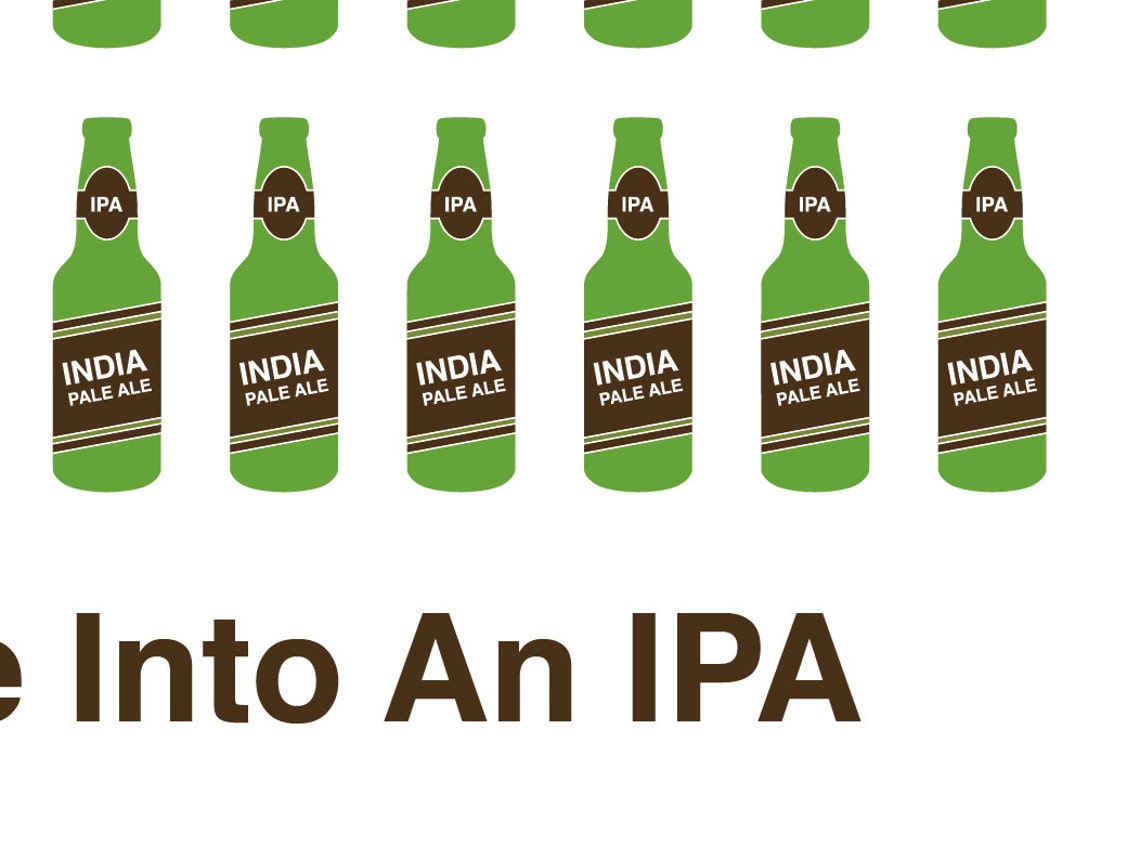 Dive Into an IPA, Beer, Beer Print, Craft Beer, Bar Art, Local Brew ...