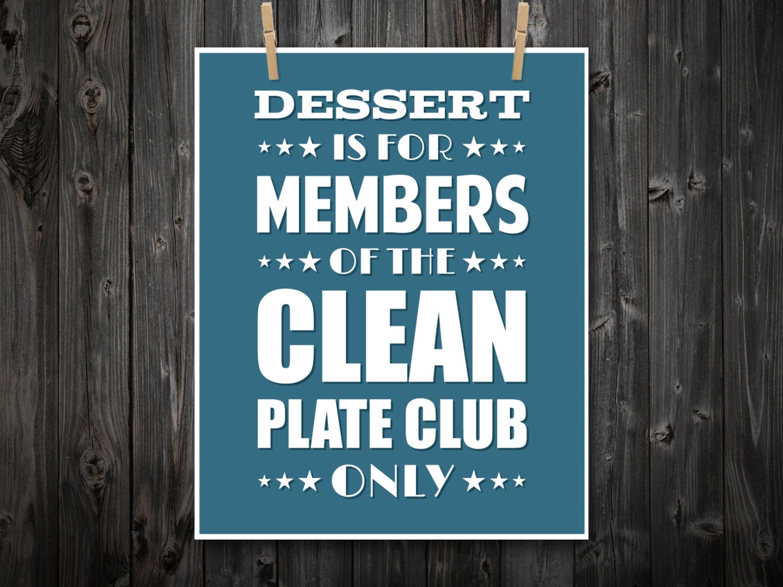 Clean Plate Club Typography Wall Art Kitchen Typography - Etsy