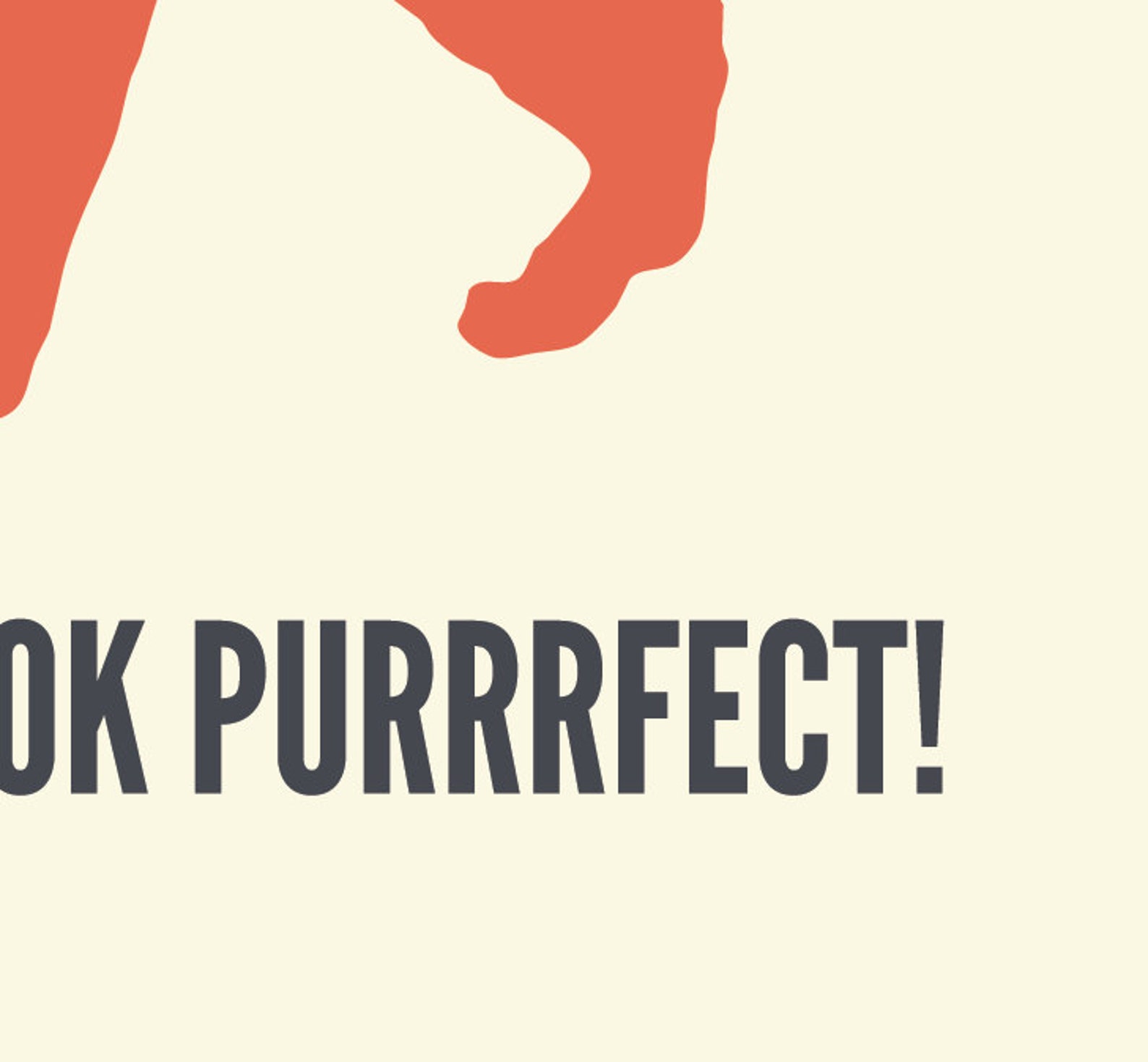 You Look Purrrfect Cat Print Cat Art Cat Poster Cat Quote - Etsy