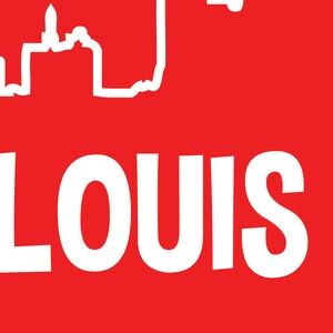 St. Louis, Missouri Custom Color Skyline Print, St. Louis Art, St ...