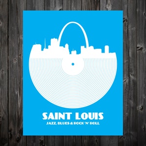 Saint Louis, Jazz, Blues and Rock 'n' Roll, Print, St Louis, St. Louis ...