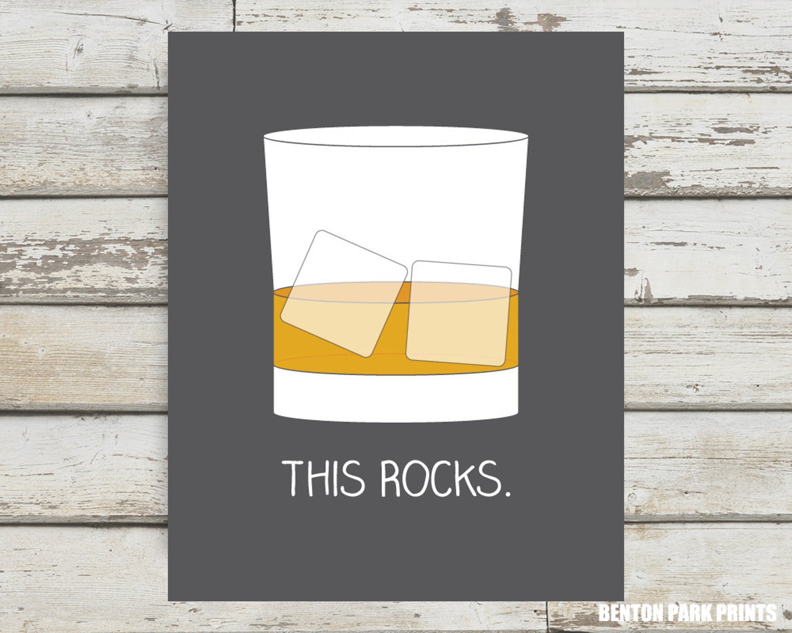 This Rocks Scotch on the Rocks Scotch Glass Husband Gift - Etsy